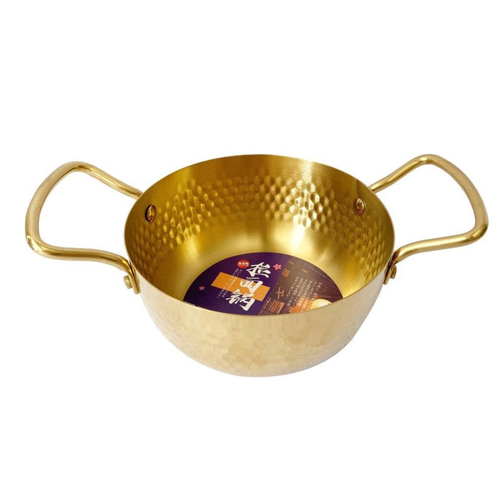 Gold Plated Stainless Steel Hammered Karahi Pot 22 cm (Ctn Box 40 unit ...